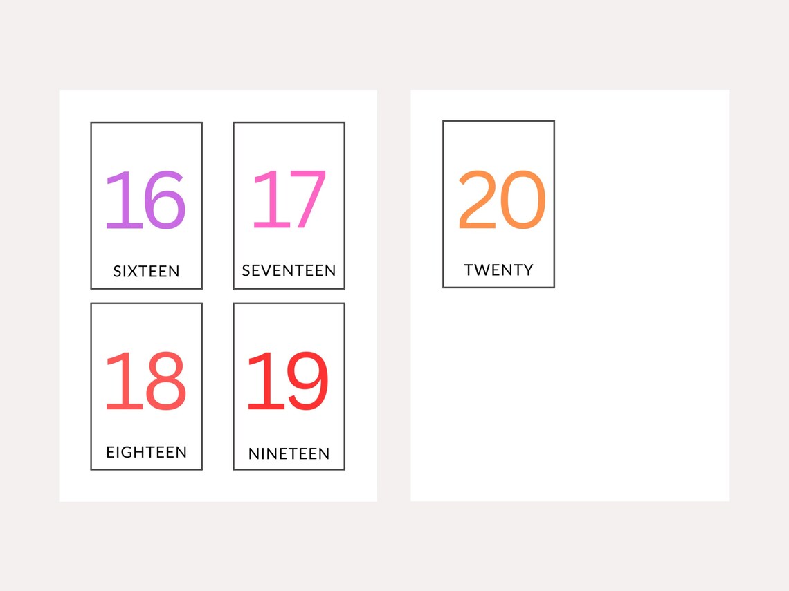 Number Flash Cards | Printable Educational Cards, Montessori Cards, Pre ...