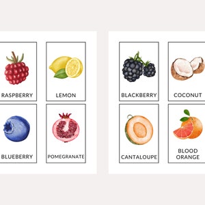 Fruit Flash Cards | Printable Educational Cards | DIGITAL DOWNLOAD - Etsy