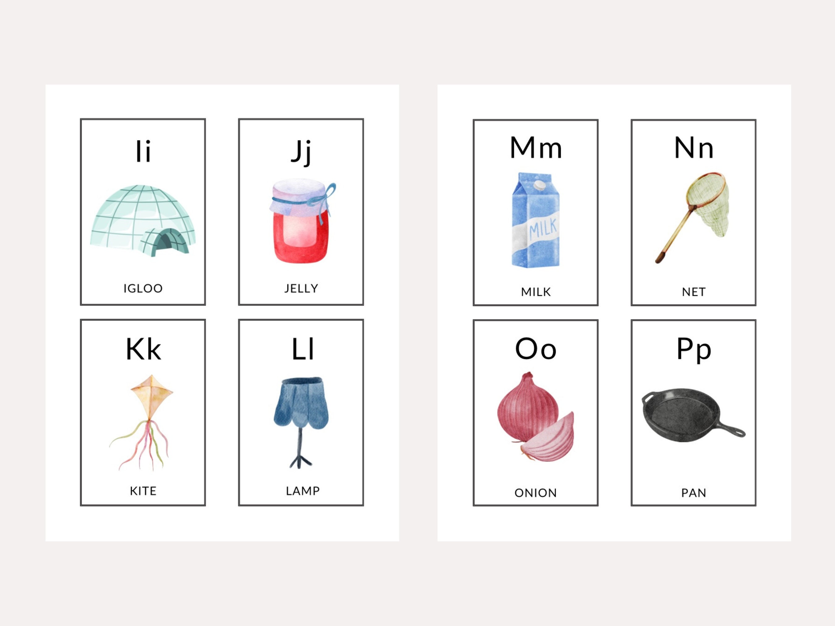Alphabet Flash Cards | Printable Educational Cards, Montessori Cards ...