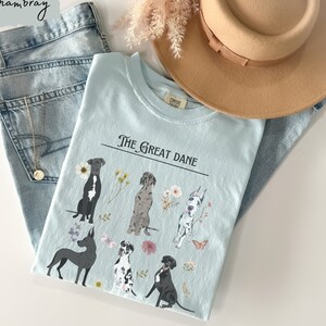 Great Dane Cottage Core Shirt, Great Dane Gifts, Great Dane T Shirt ...