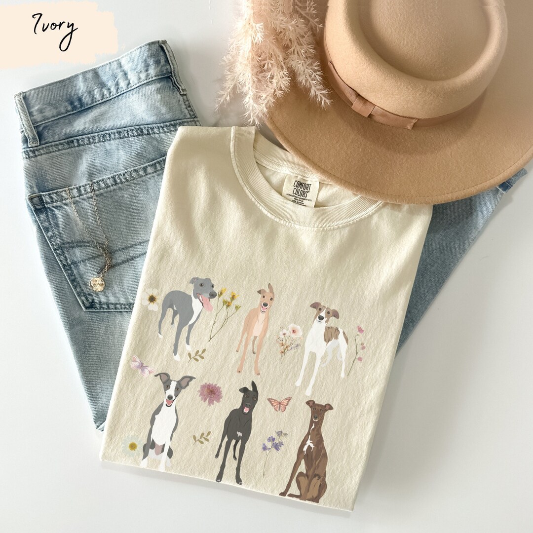 Greyhound Cottagecore T Shirt, Greyhound, Whippet, Whippet T Shirt ...