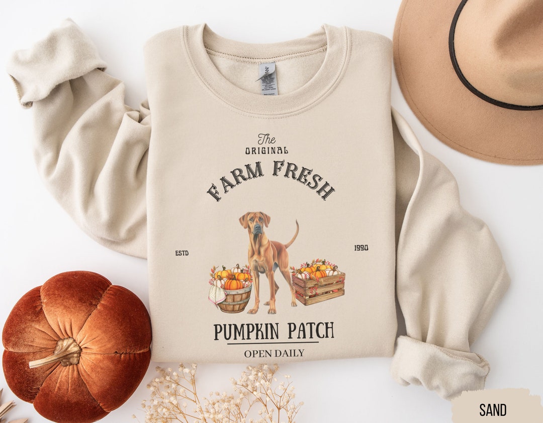 Rhodesian Ridgeback Pumpkin Patch Sweatshirt, Rhodesian Ridgeback ...