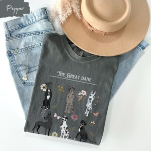 Great Dane Cottage Core Shirt, Great Dane Gifts, Great Dane T Shirt ...