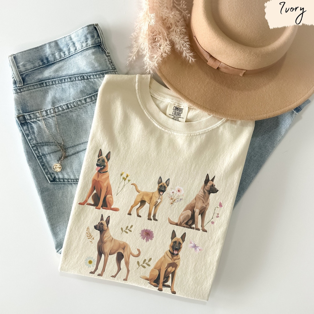 Belgian Malinois Cottagecore T Shirt, Belgian Malinois Shirt, Belgian ...