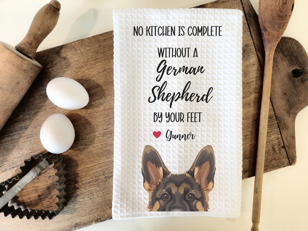 Custom German Shepherd Kitchen Towel, German Shepherd Gift, German ...