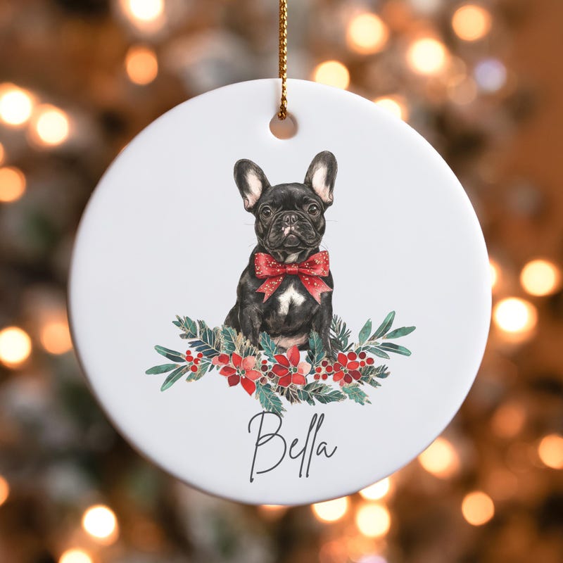 French Bulldog Christmas Ornament - Etsy