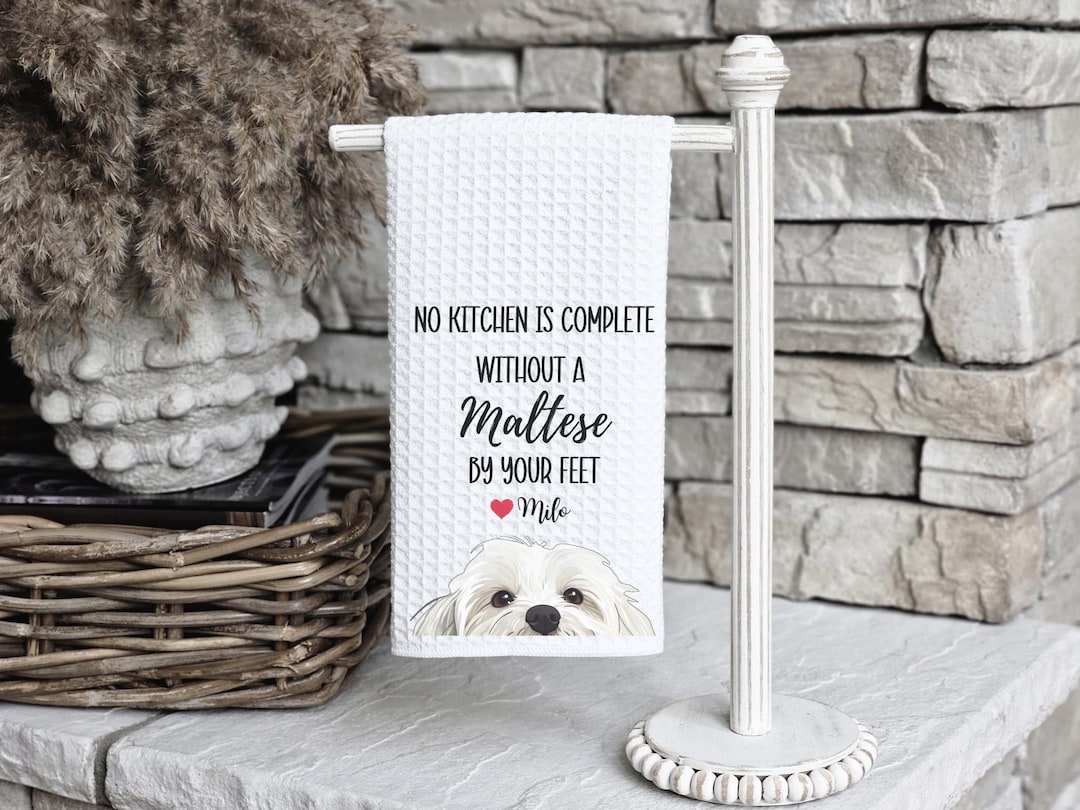 Custom Maltese Kitchen Towel, Maltese Gift, Custom Kitchen Tea Towel ...