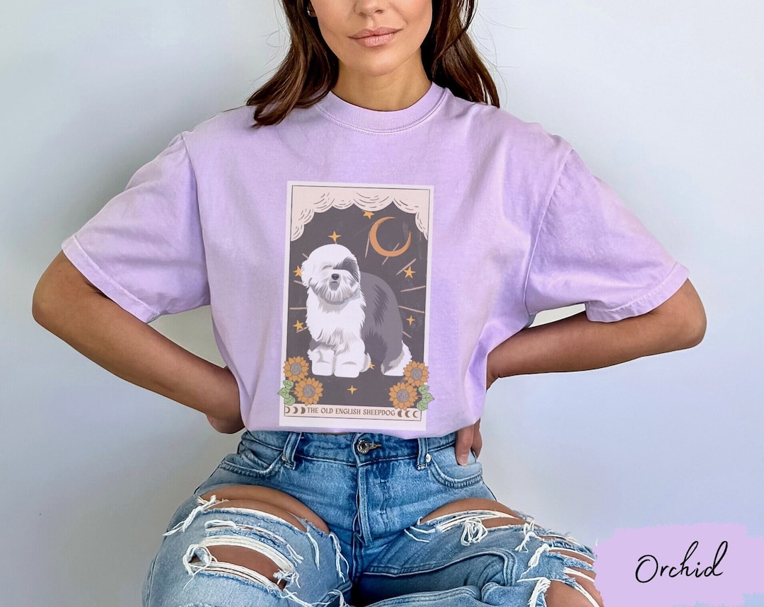 Old English Sheepdog Tarot Card Shirt, Sheepdog Shirt, Old English ...