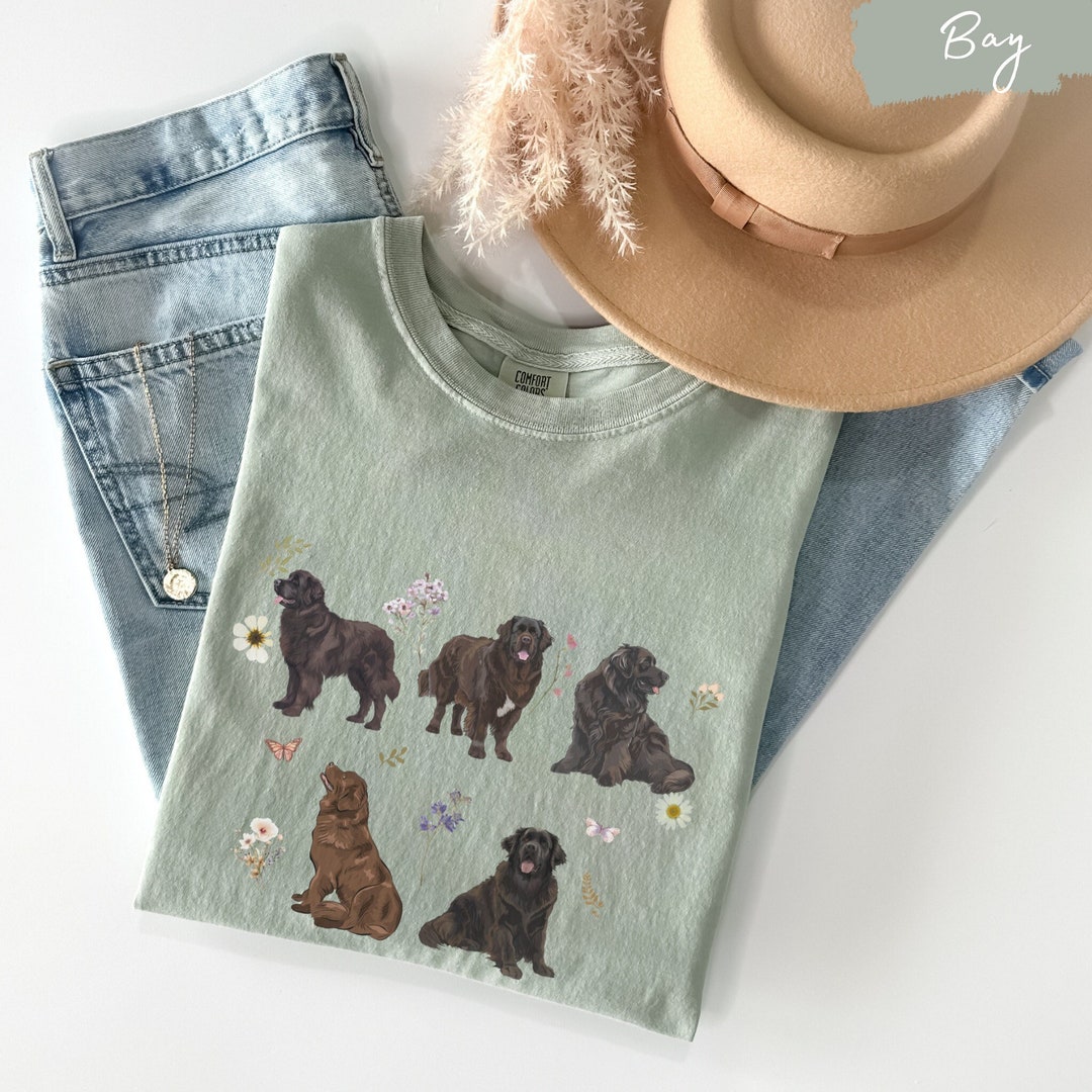 Newfoundland Cottagecore Shirt, Newfoundland Dog, Newfoundland ...