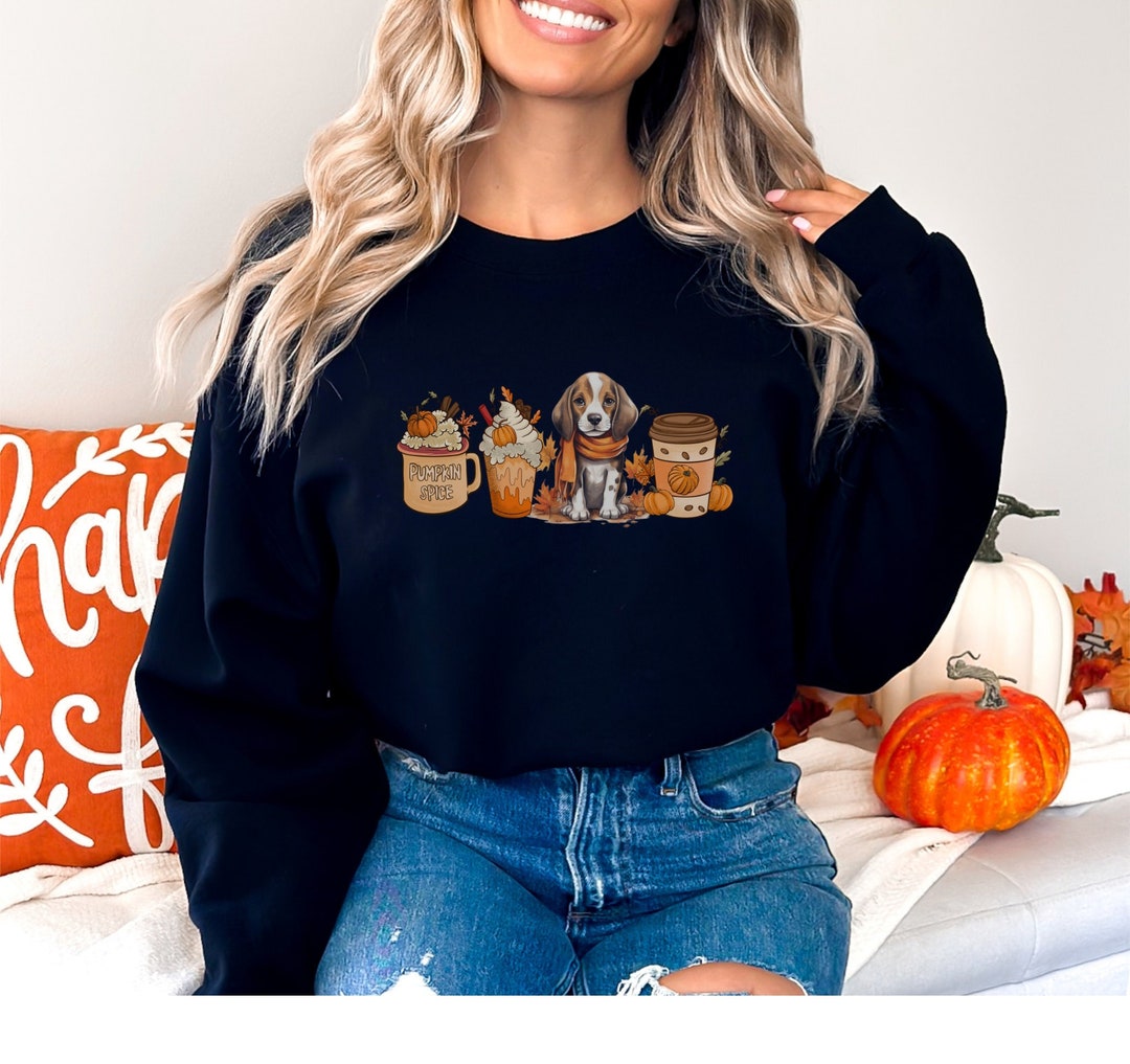 Beagle Fall Sweatshirt, Beagle, Beagle Mom, Beagle Gift, Fall Crewneck ...
