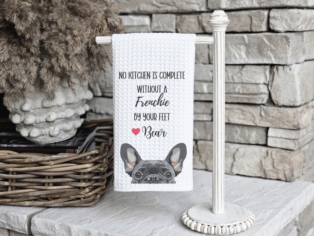 Custom French Bulldog Kitchen Towel, French Bulldog Gift, Custom ...