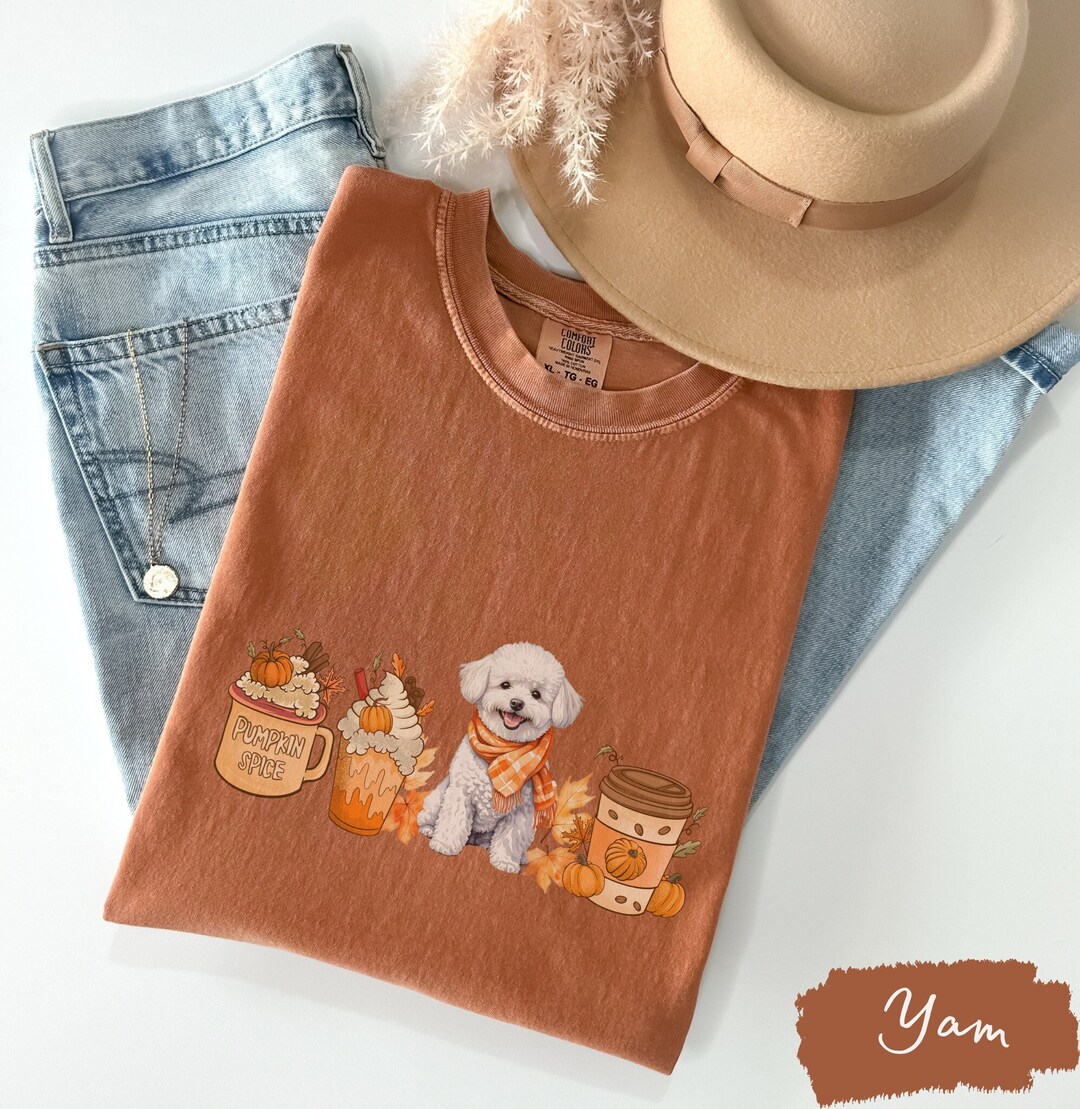 Bichon Frise Dog Fall Shirt, Bichon Frise, Bichon Mom, Bichon Shirt ...