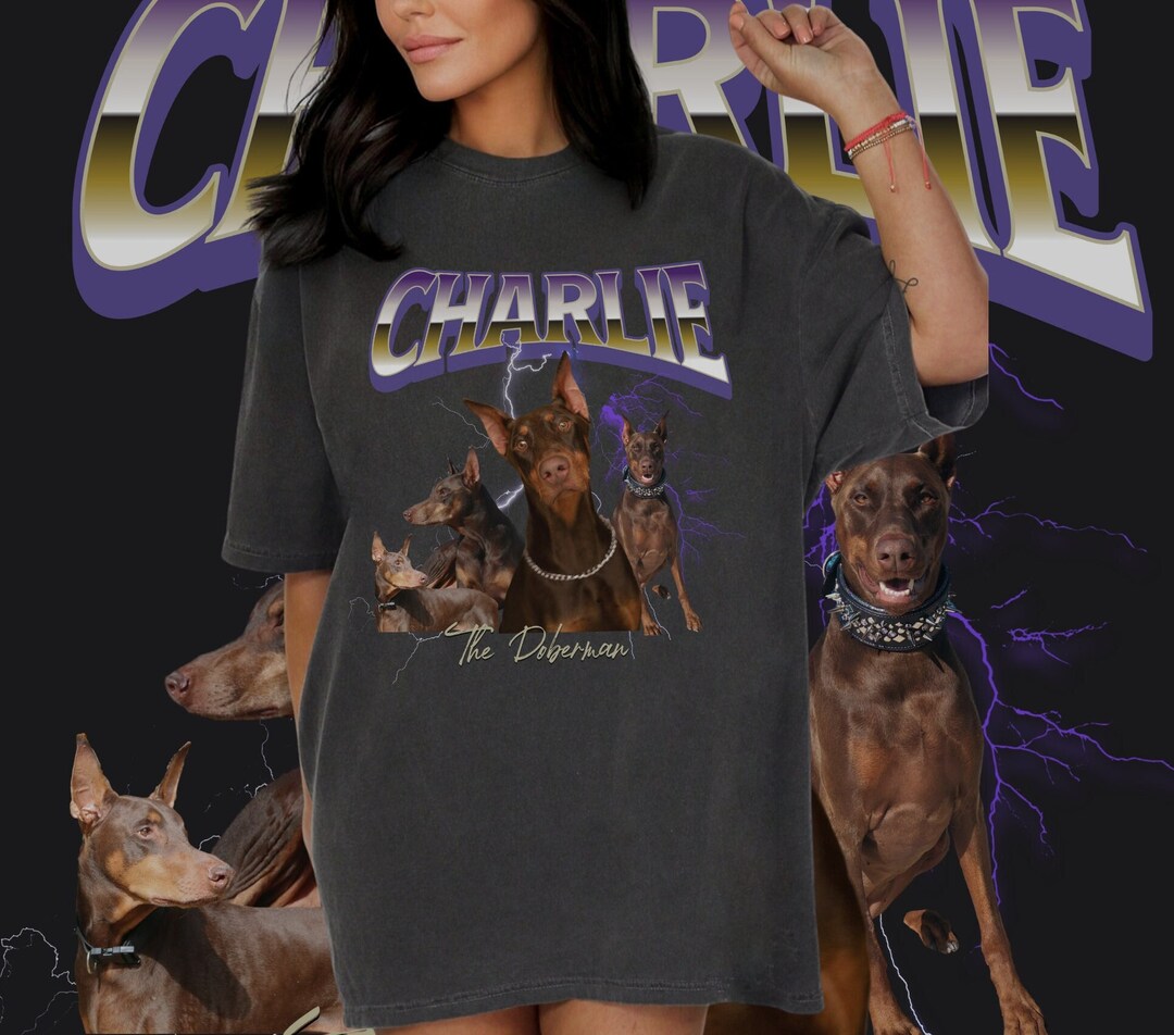 Custom Doberman Bootleg Shirt, Doberman Shirt, Custom Vintage Pet Photo ...