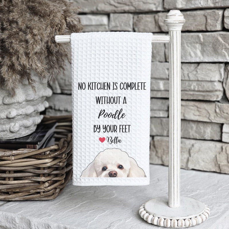 Poodle Kitchen Towel - Etsy