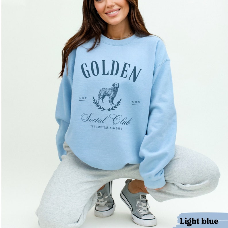 Golden Retriever Social Club Sweatshirt, Golden Retriever Sweatshirt ...