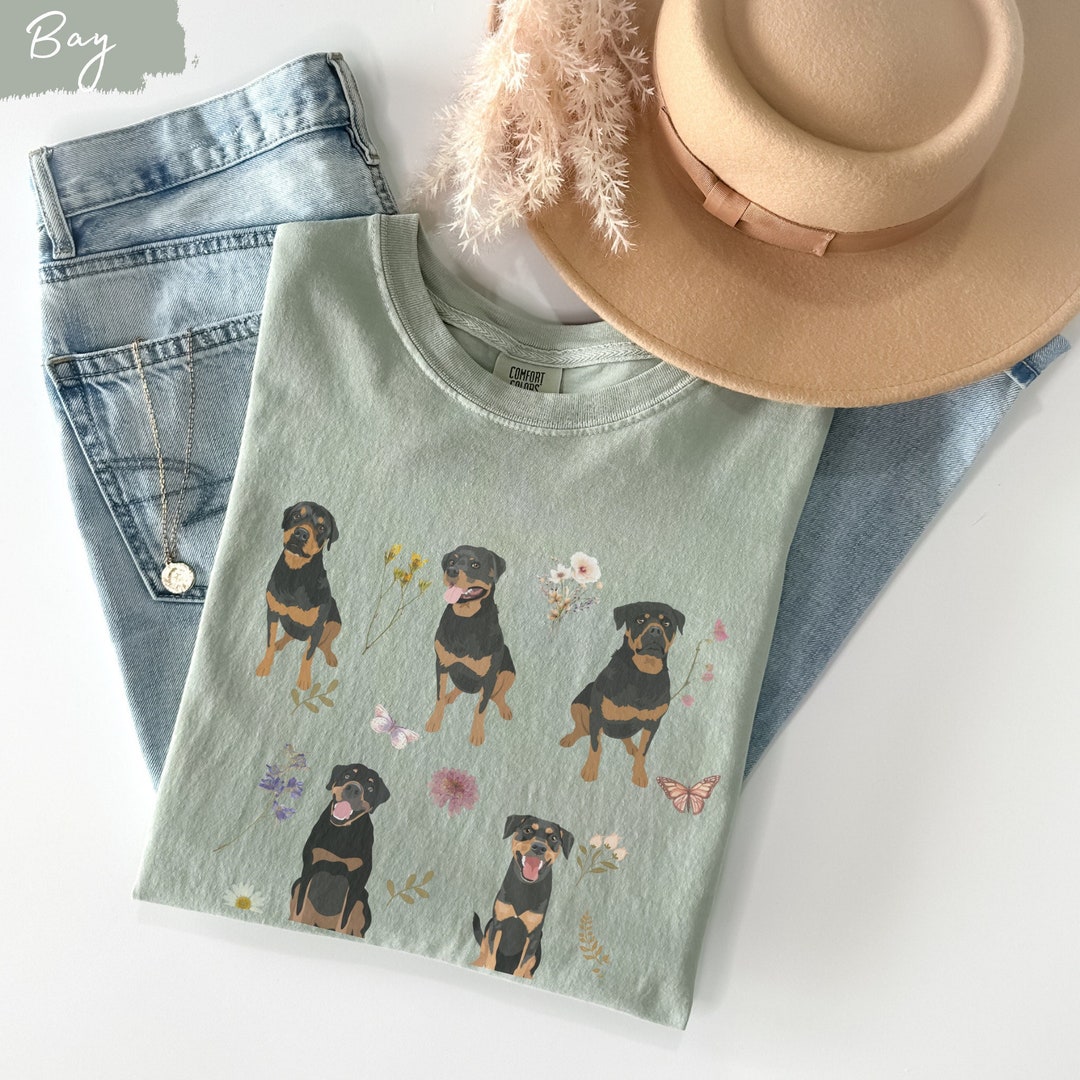 Rottweiler Cottagecore T Shirt, Rottweiler, Rottweiler T Shirt ...