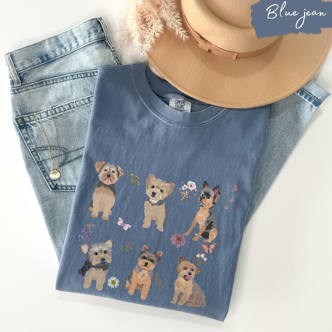 Yorkie Cottagecore Shirt, Yorkie Shirt, Yorkie Gifts, Yorkshire Terrier ...