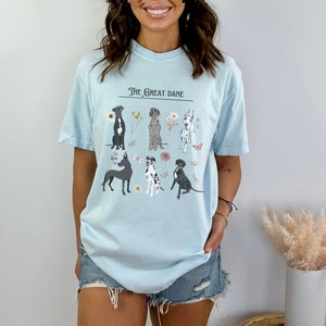 Great Dane Cottage Core Shirt, Great Dane Gifts, Great Dane T Shirt ...
