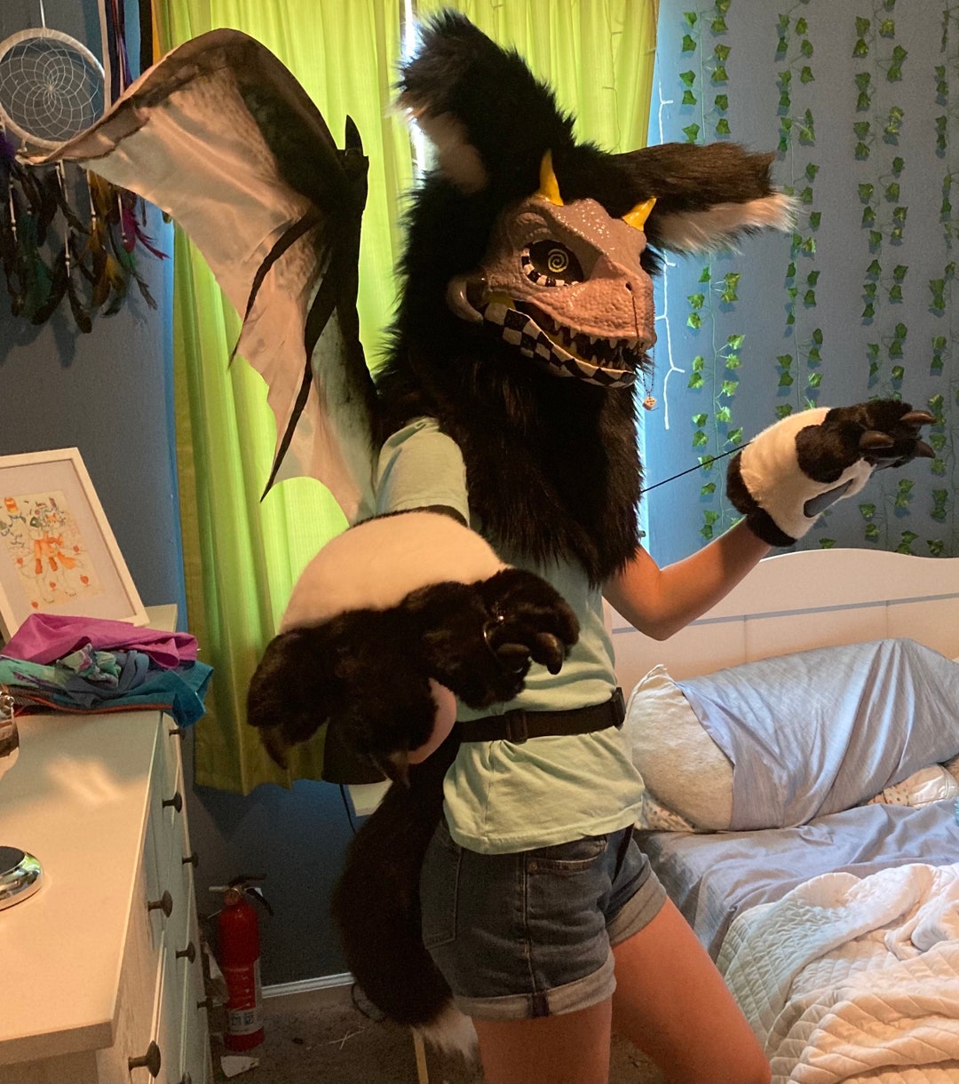 Fursuit Mini Partial / Fursuit Head With Matching Tail Paws - Etsy