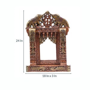 Medieval Arts | Wooden Handpainted Frame Jharokha| Traditional ...