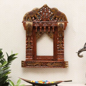 Medieval Arts | Wooden Handpainted Frame Jharokha| Traditional ...