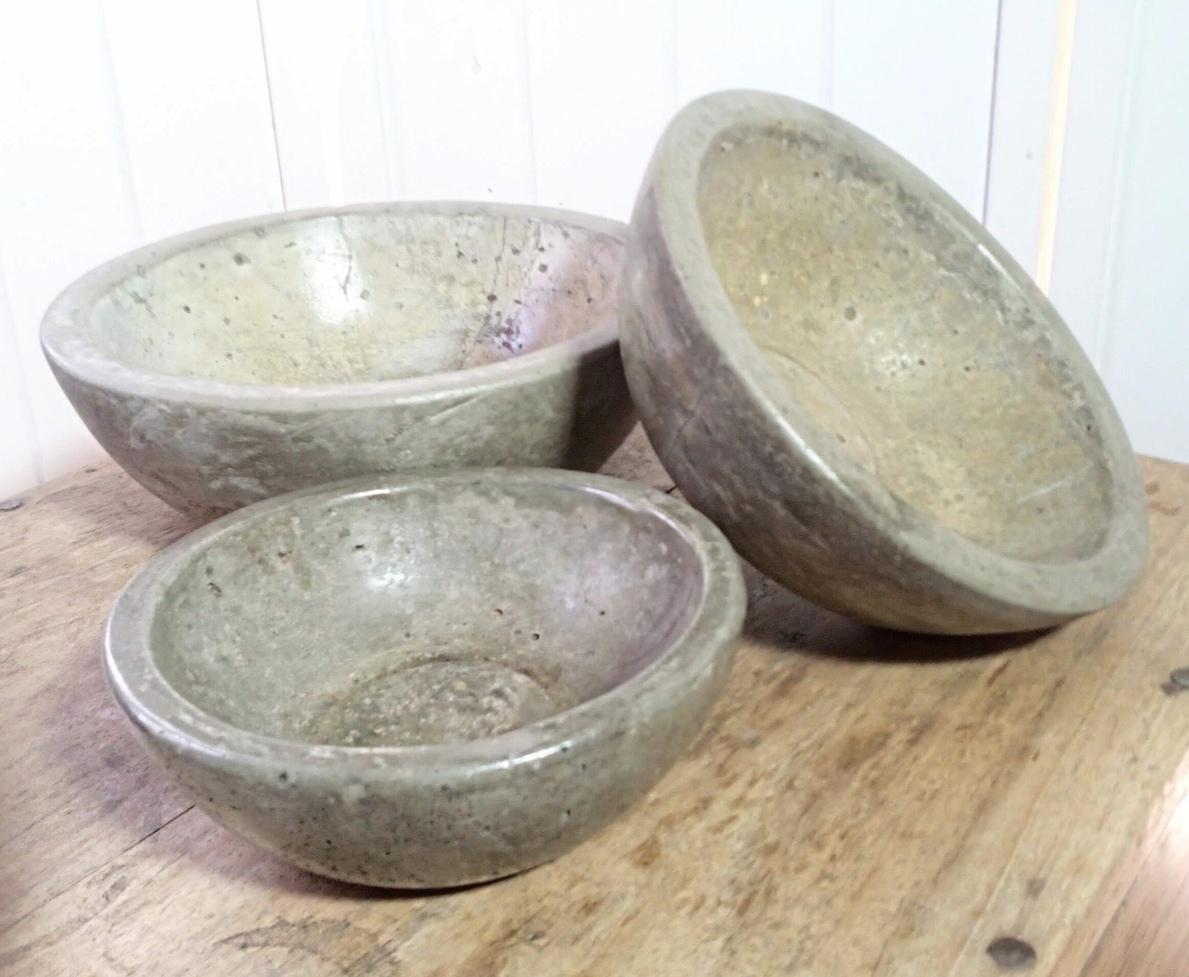 Cement Nesting Bowl Planters / Flower Pots - Etsy