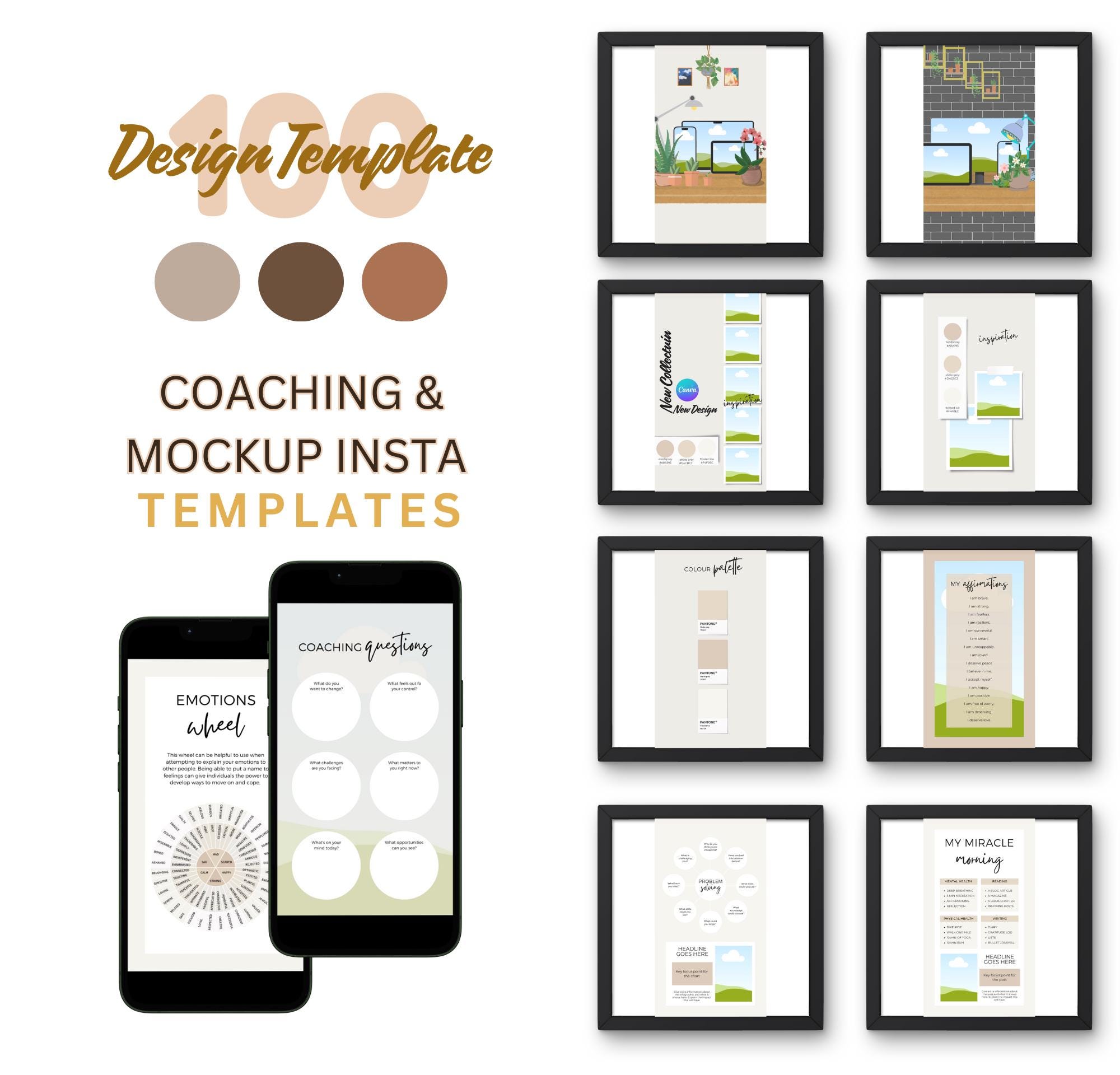 MRR Mockup Canva Template, 100 Mockup Digital Product, Coach Life ...