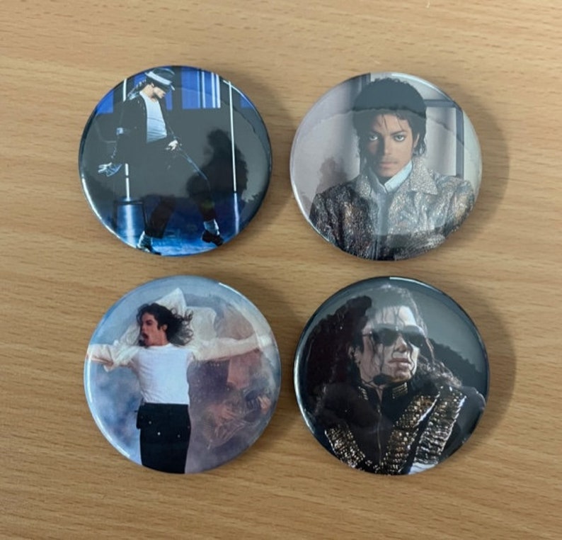 MICHAEL JACKSON Button Badges X 4 (5.8cm) - Etsy