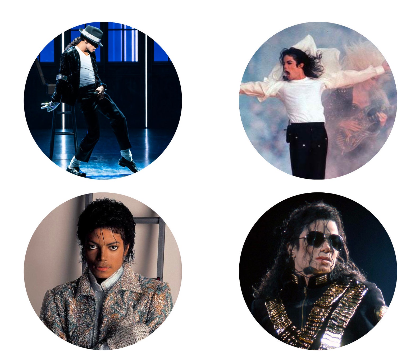 MICHAEL JACKSON Button Badges X 4 5.8cm - Etsy