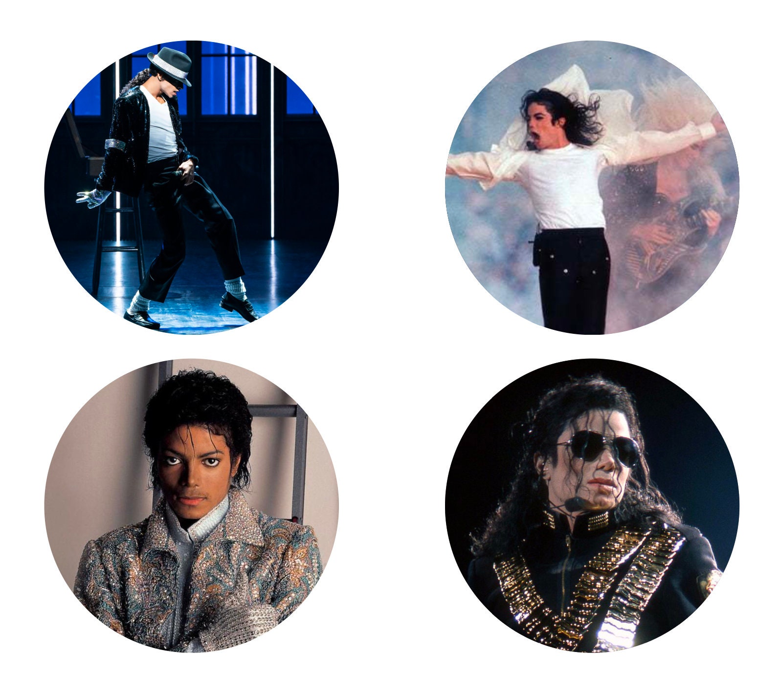 MICHAEL JACKSON Button Badges X 4 5.8cm - Etsy