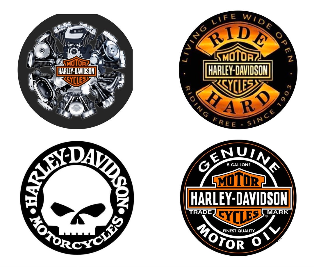 HARLEY DAVIDSON Motorcycle Button Badges X 4 5.8cm - Etsy