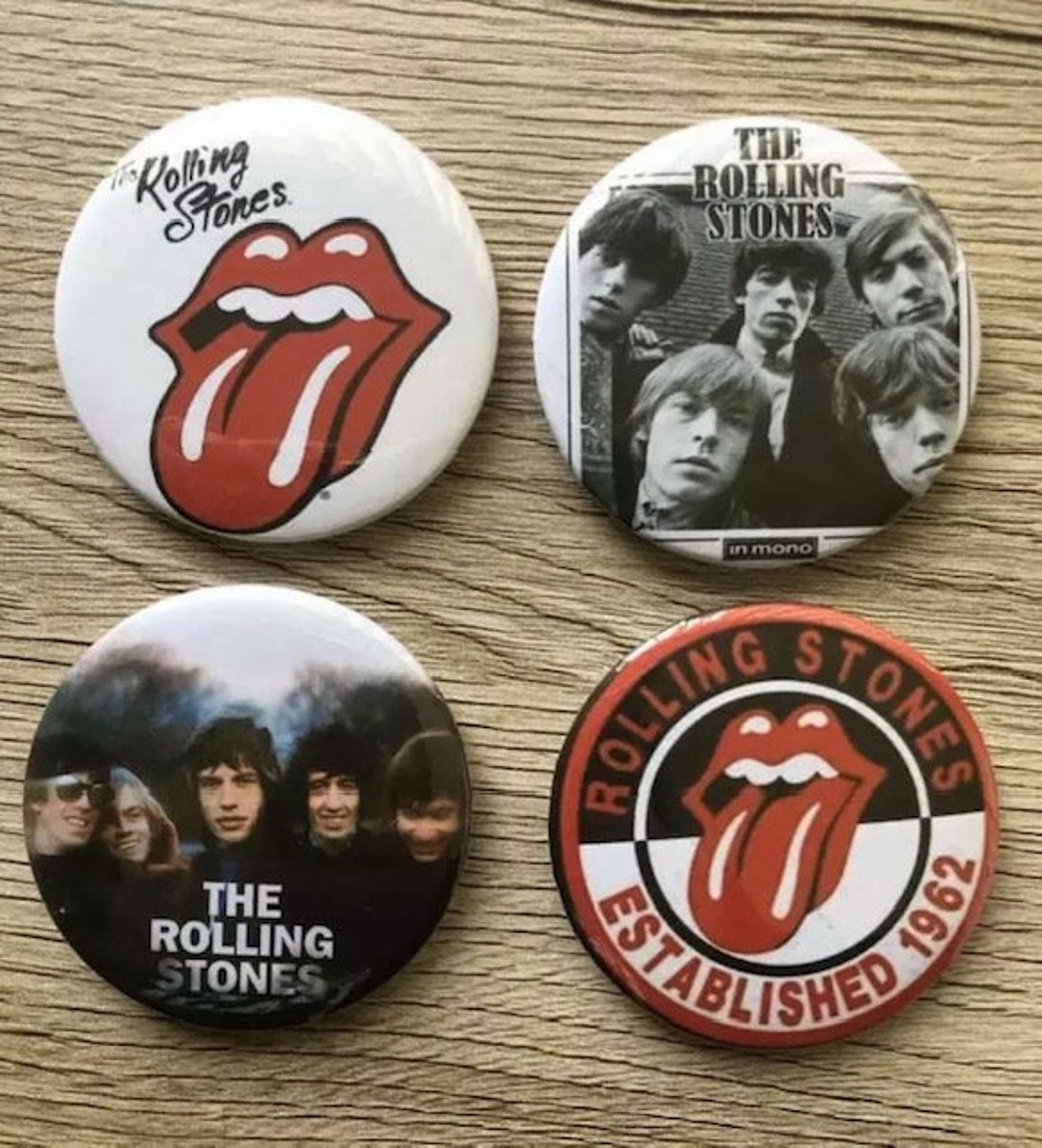 THE ROLLING Stones/mick Jagger Button Badges X 4 5.8cm - Etsy
