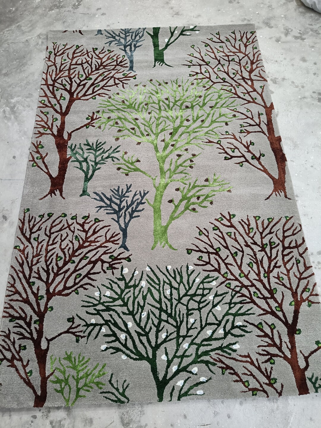 Cut Pile New Patter Tree Print Design Modern Hand Tufted Beige - Etsy