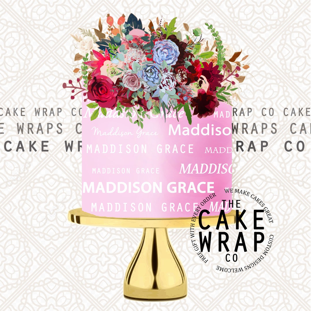 CAKE WRAP, Edible Icing, Personalised Cake Wrap, Icing Sheet, Icing ...
