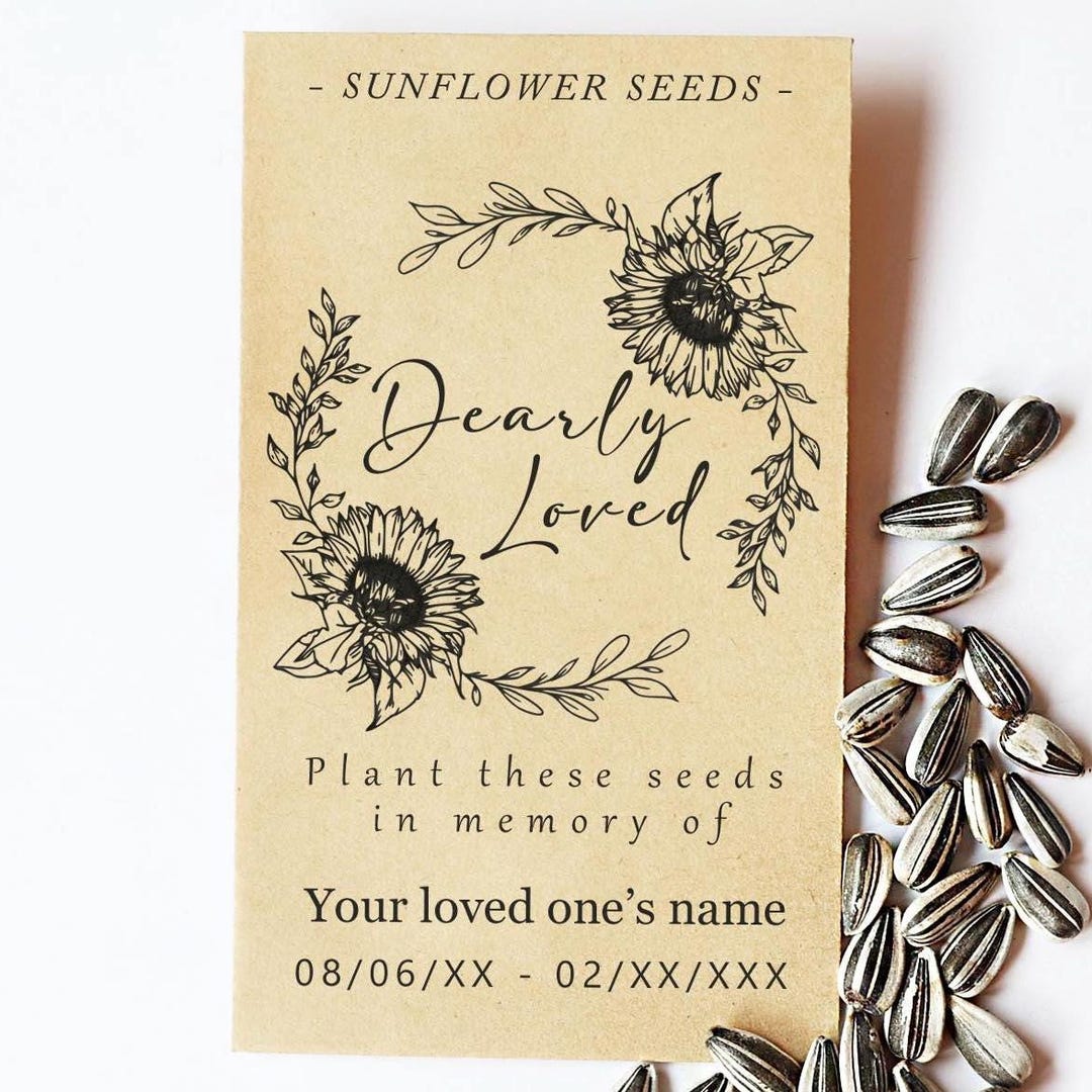 Funeral Favours, in Memory of Seed Packets, Custom Memorial Seed ...