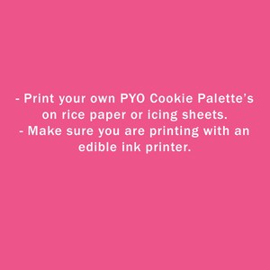 PYO Cookie Palette, Cookie Palette Digital File, Instant Download ...