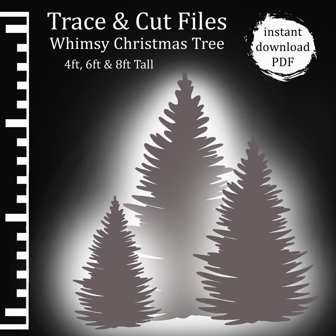 Christmas Tree Trace to Cut Template, Printable Trace and Cut Christmas ...