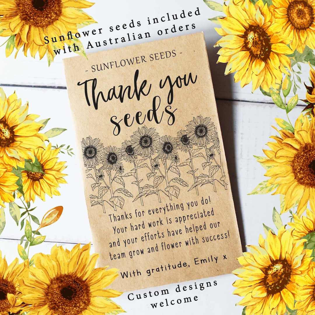 THANK YOU SEEDS, Gratitude Seed Packets, Custom Seed Packets, Thank You ...