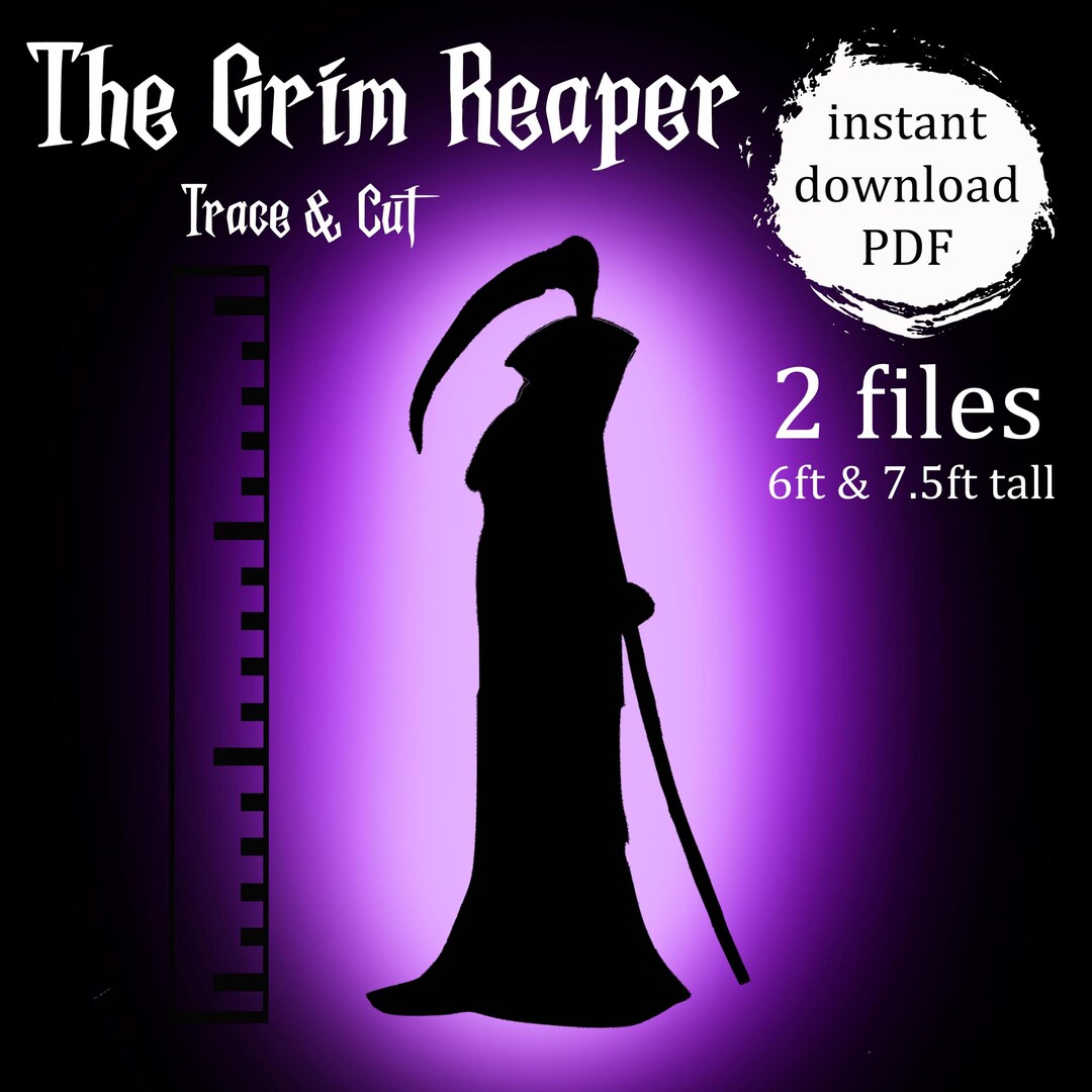 The Grim Reaper Trace to Cut Template, Printable Trace and Cut ...
