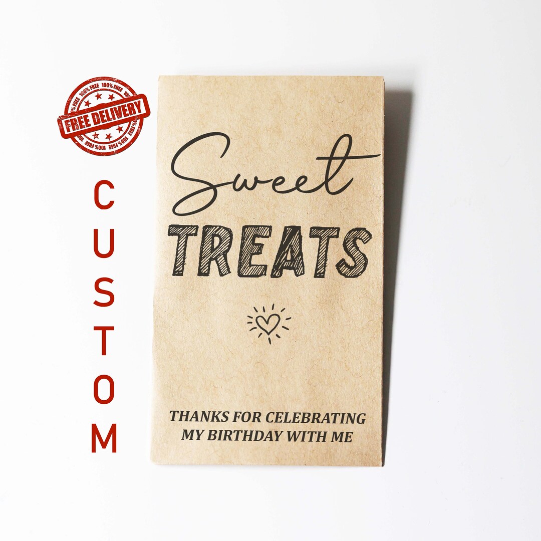 LOLLY PACKETS Candy Packets Custom Sweets Packets Thank You - Etsy