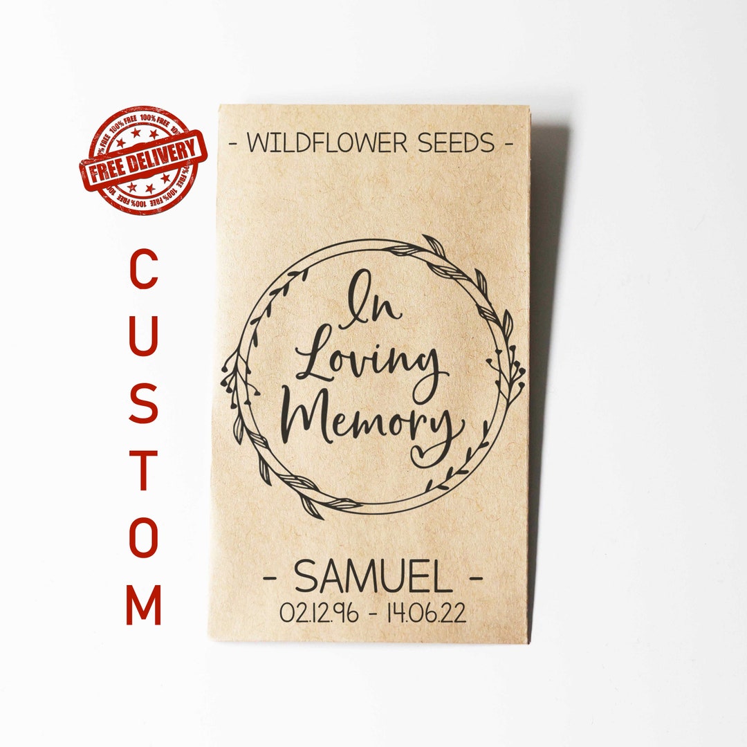 IN LOVING MEMORY in Memory of Seed Packets Custom Seed - Etsy