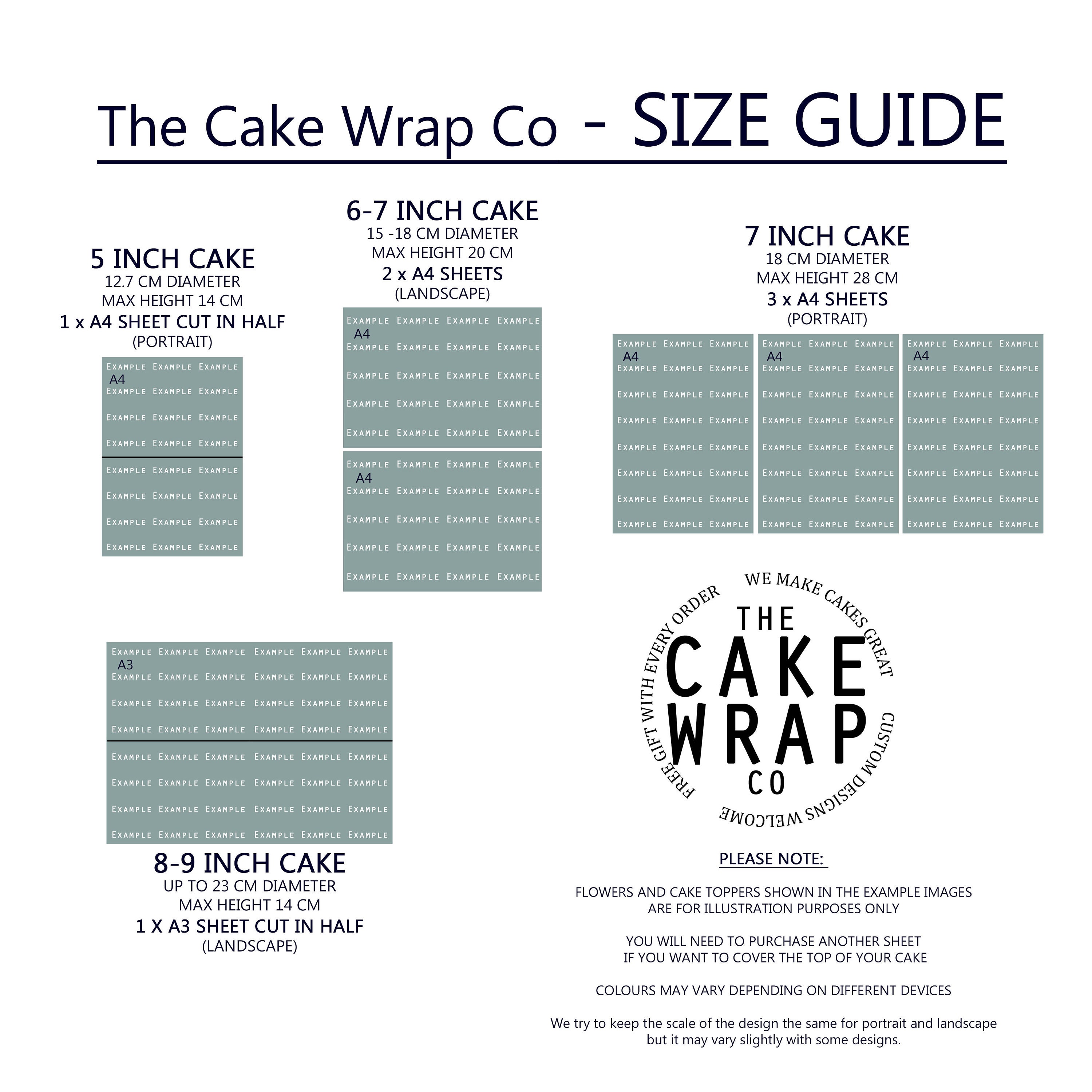 CAKE WRAP Edible Icing Cake Wrap Icing Sheet Icing Sheet - Etsy Australia