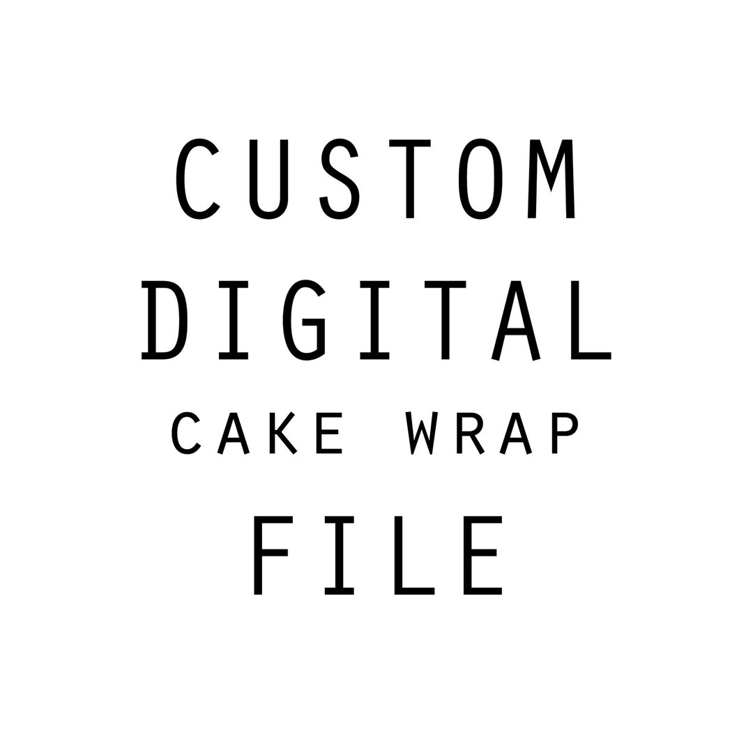 DIGITAL CAKE WRAP, Digital Cake Wrap File, Custom Digital Cake Wrap ...