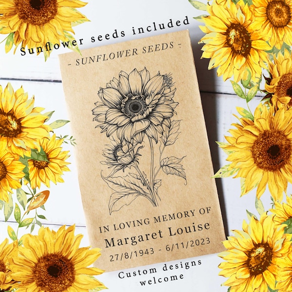 Memorial Seed Packet - Etsy