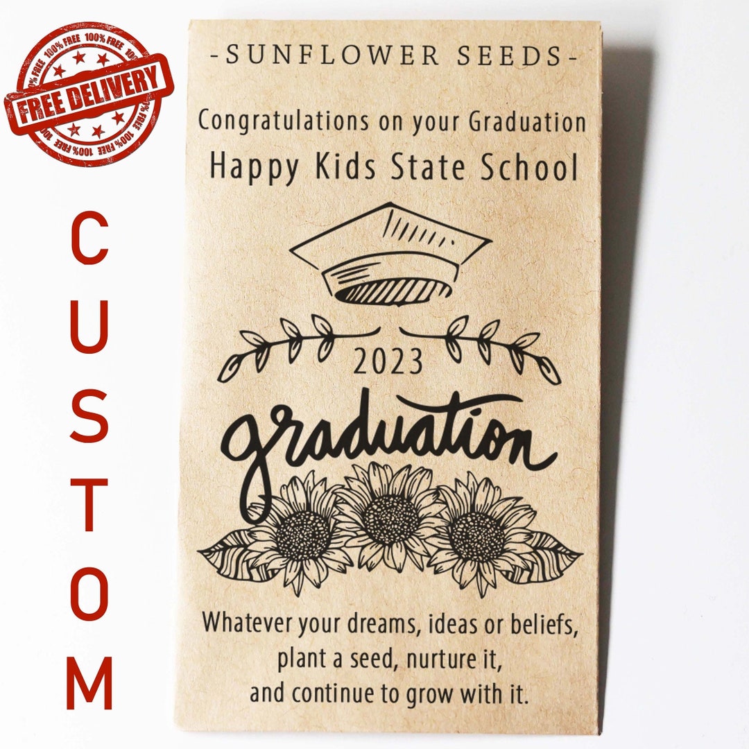GRADUATION FAVOR, Graduation Seed Packets, Custom Graduation Seed ...