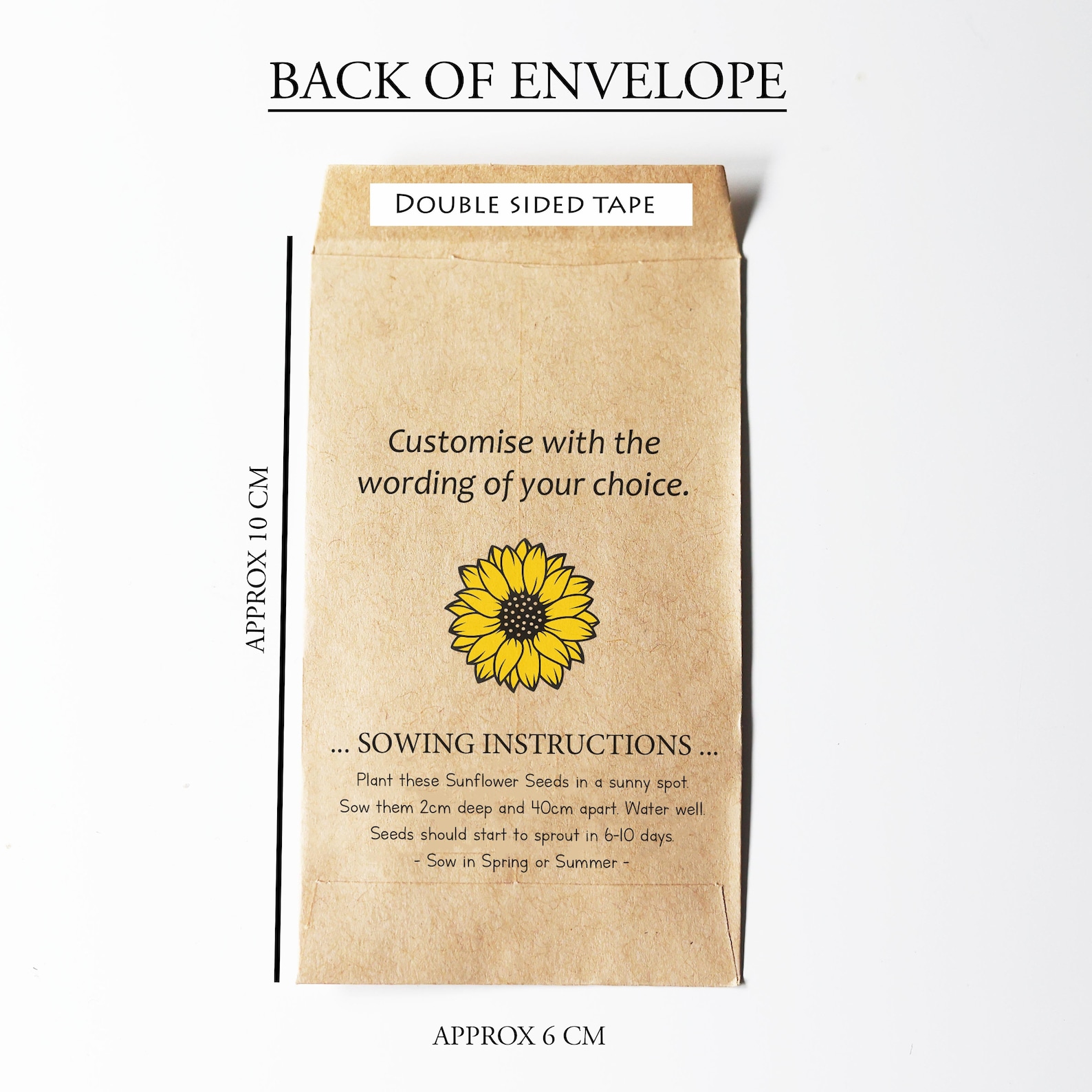 Personalized Sunflower Seed Packet Favors, Thank You Gift - Etsy