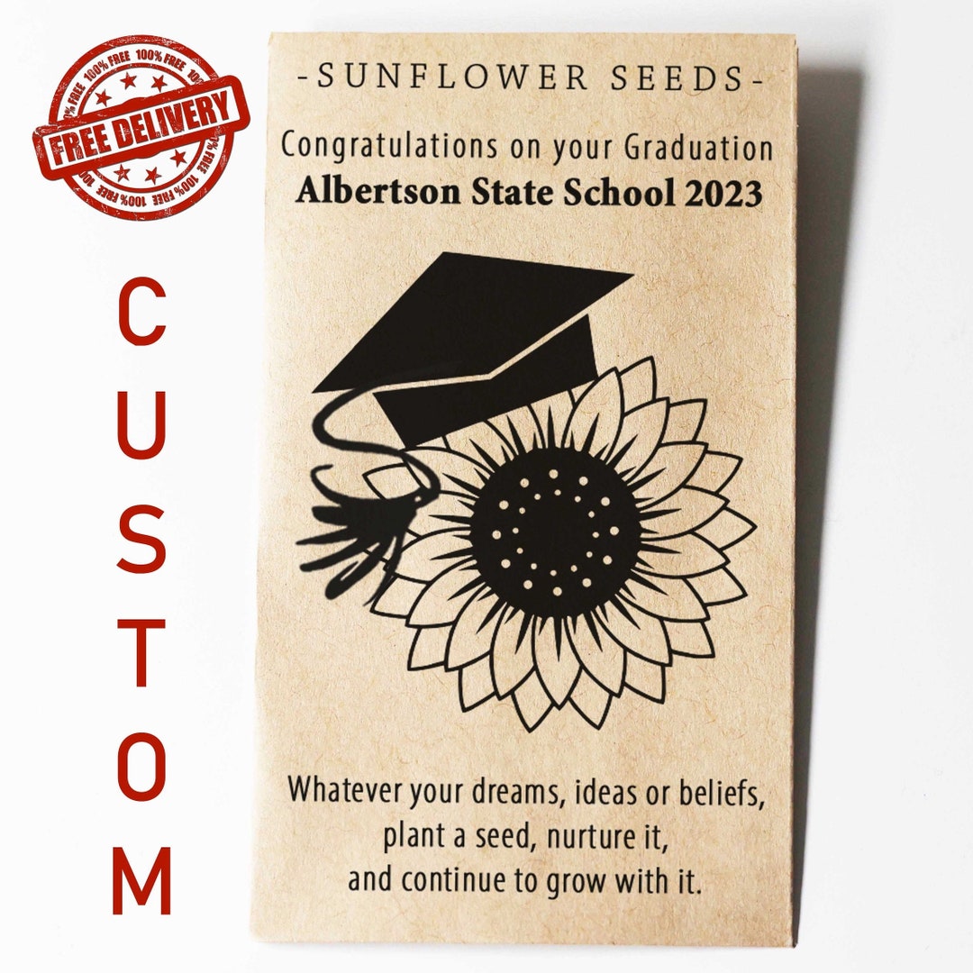 GRADUATION FAVOR, Graduation Seed Packets, Custom Graduation Seed ...