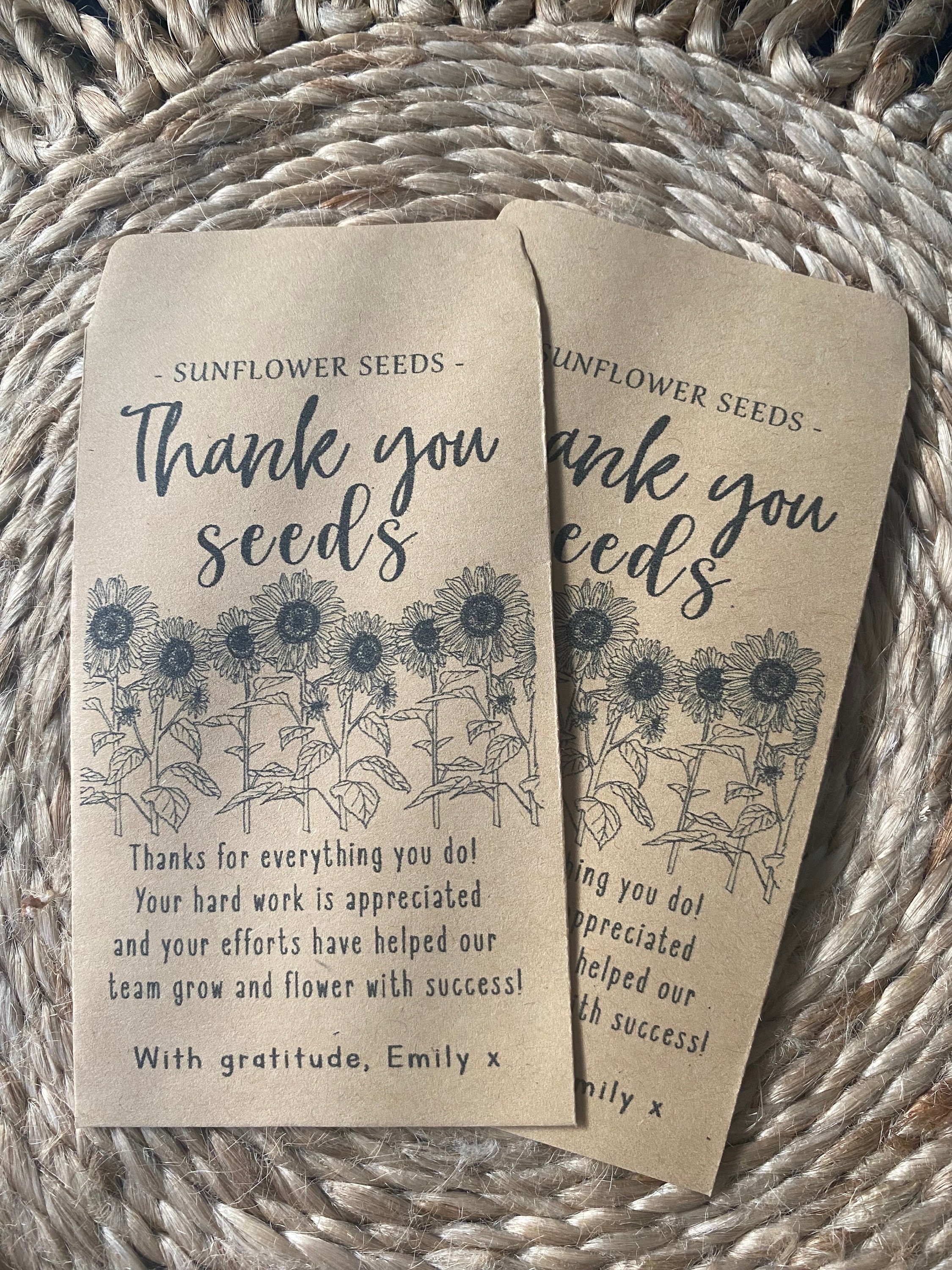 THANK YOU SEEDS, Gratitude Seed Packets, Custom Seed Packets, Thank You ...