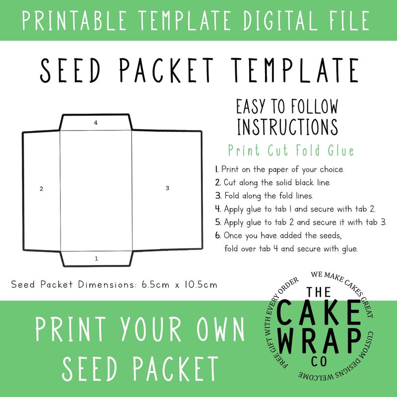 Seed Packet Template - Etsy