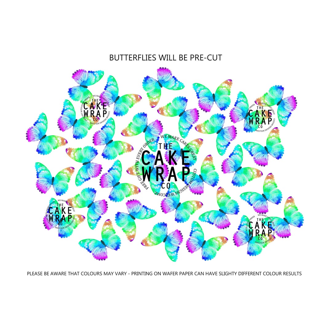 Wafer Paper Butterfies Edible Pre Cut Butterfly Wafer Butterflies